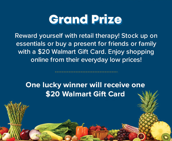 WIN A $20 WALMART GIFT CARD! View Our Merchandise Sweepstakes